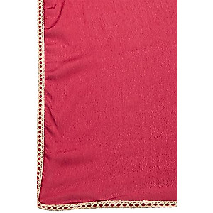 Janasya Indian Women's Maroon Rayon Kurti With Sharara And Dupatta(SET322-KR-SHA-XS)