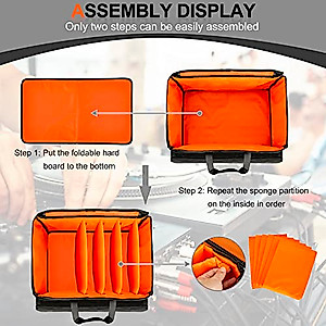 IBVIVIC High Capacity Gig Band Cable File Bag, 600D Oxford With with Adjustable Dividers and Double Separate Bags, for Cords, Sound Equipment, DJ Gear, Musician Accessories