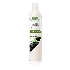 Zatik Naturals - Healthy & Shiny Shampoo and Conditioner set, with Olive and Black Seed, Voluminizing and Safe for Color Treated Hair - one of each 10.80 fl oz.