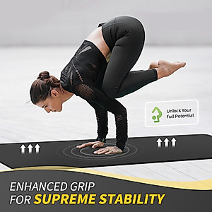 CAMBIVO Yoga Mat with Carrying Strap for Women Men Kids, 1/3 & 1/4 & 2/5 Inch Extra Thick Pilates Mat Non Slip, 72" x 24" TPE Fitness Mats, Workout Mat for Yoga, and Floor Exercises(Mint+Gray, 1/3")