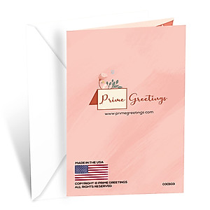 Prime Greetings Heartfelt Birthday Card For Mom (Mother), Made in America, Eco-Friendly, Thick Card Stock with Premium Envelope 5in x 7.75in, Packaged in Protective Mailer