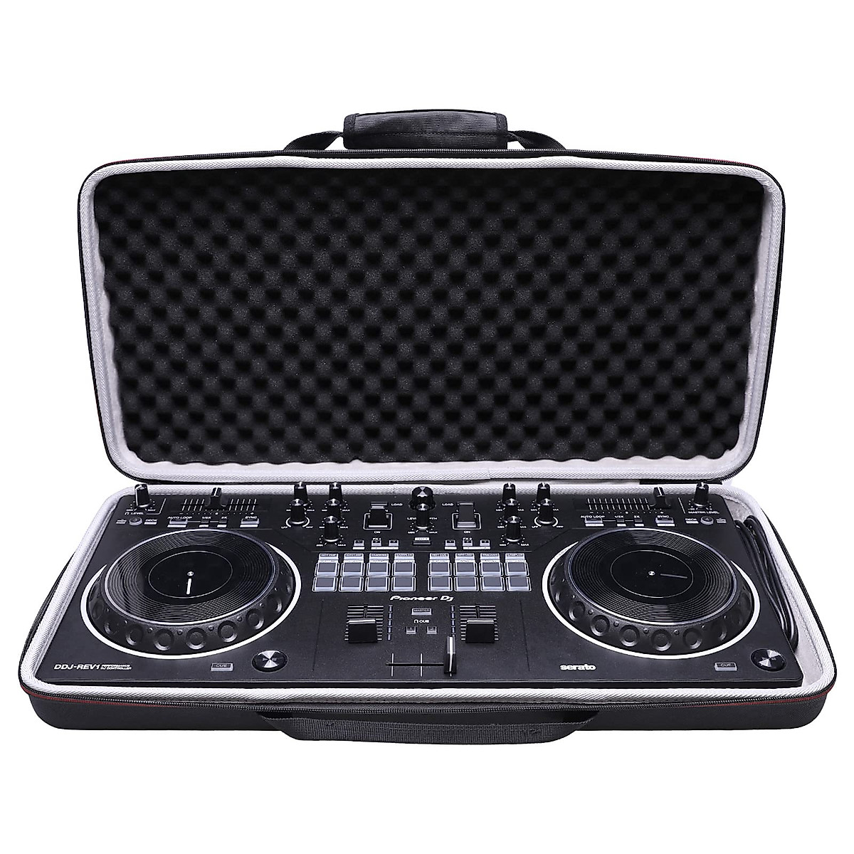 LTGEM EVA Hard Case for Pioneer DJ DJ Controller (DDJ-REV1) - Travel Protective Carrying Storage Bag, only one case is Sold (21×11×4 inch)