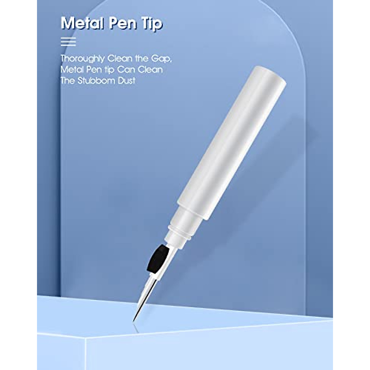 SRJTEK Bluetooth Earphones Cleaning Pen for AirPods Charging Case,Multi Function Cleaner Kit with Soft Brush for Huawei for Samsung Earbuds