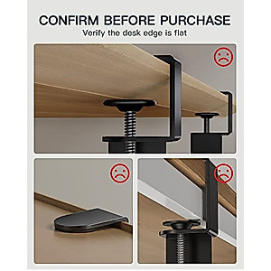 HUANUO Keyboard Tray Under Desk, Ergonomic Large Keyboard Tray with C Clamp, Updated Metal Slide Rail Keyboard Tray Mouse Tray, Pull Out Platform Computer Drawer for Typing, 27.5" W x 12.2" D, Black