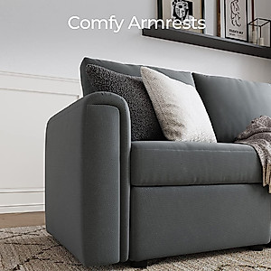 LINSY HOME Armrest Module for Modular Sectional Sofa Couch, A Pair of Couch Armrests to Extend or Update Your Sofa, Wide Track Arm, Dark Gray