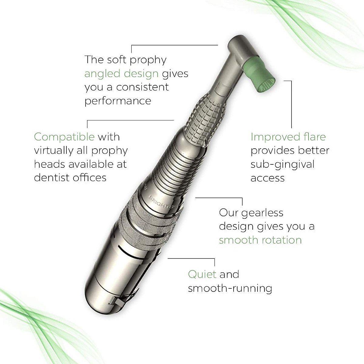 Brighter Image Lab Bilistic Pro Series Dental Tooth Polisher | Professional Dental Teeth Cleaning & Bleaching Modern Electric Toothbrush Corded | Removes Buildup and Freshens Breath