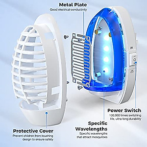 AMZNOONE Bug Zapper Indoor, Electronic Mosquito Zappers, Electric Fly Trap for Living Room, Kitchen, Bed Room, Baby Room, UV LED Light Flies Zappers（3 Packs）