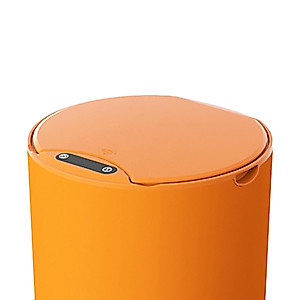 IEUDNS Automatic 14L Orange Trash Can with Lid Garbage Can, Smart Bathroom Trash Can, Touchless Trash Bin for Bedroom, Office, Living Room, Kitchen