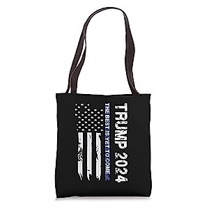 Trump 2024 Thin Blue Line -The Best Is Yet To Come- Trump Tote Bag