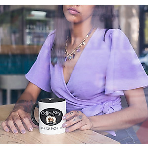 HomeBee Personalized Coffee Mug | Custom Photo Text or Logo Ceramic Mug | Customized 11 Oz Tea Cup – Unique Gift for Men & Women | Taza Personalizadas Design with Picture and Words | White – Black