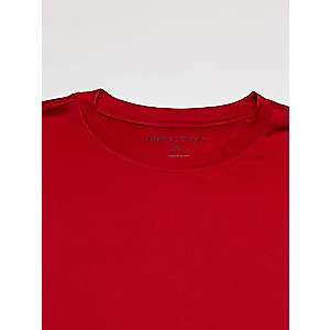 Nautica mens Active Short Sleeve Performance T-shirt T Shirt, Red, Medium US