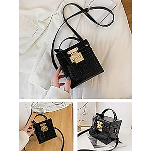 QZUnique Women's Square Box Handbag PU Cube Crossbody Shoulder Bag Wedding Clutch Bag Purse
