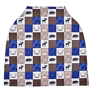 Terriboo Nursing Cover for Newborn Breastfeeding Multi Use Infant Stroller Canopy Unisex Baby Car Seat Cover High Chair Cover Shopping Cart Cover for Baby Boy and Girl (Brown)