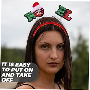 NOLITOY Christmas Themed Headbands Xmas Party Headwear 4 Pack Felt Headbands for Boys and Girls Adults