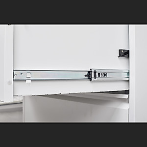 Rophefx Lateral File Cabinet 2 Drawer, Metal Storage File Cabinet with Lock, Mordern File Cabinet, Cabinet for Legal/Letter A4 Size and Office Home, Steel, White