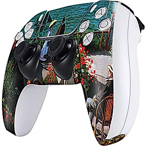 Skinit Decal Gaming Skin Compatible with PS5 Controller - Officially Licensed Monet - The Terrace at Sainte-Adresse by Monet Design