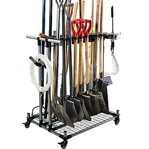 garden tool organizer metal Garage Storage Holder storage large long lawn tools heavy duty tool rack sturdy yard cart yard tool organizer for garage