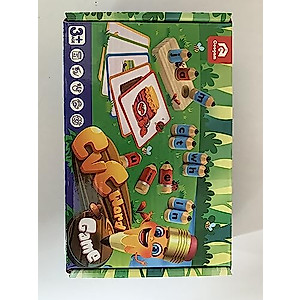 Coogam Wooden Short Vowel Spelling Games, Learn to Spell CVC Sight Words Educational Flashcards Fine Motor Montessori Alphabet Toy Gift for Kids 3 4 5 Years Old