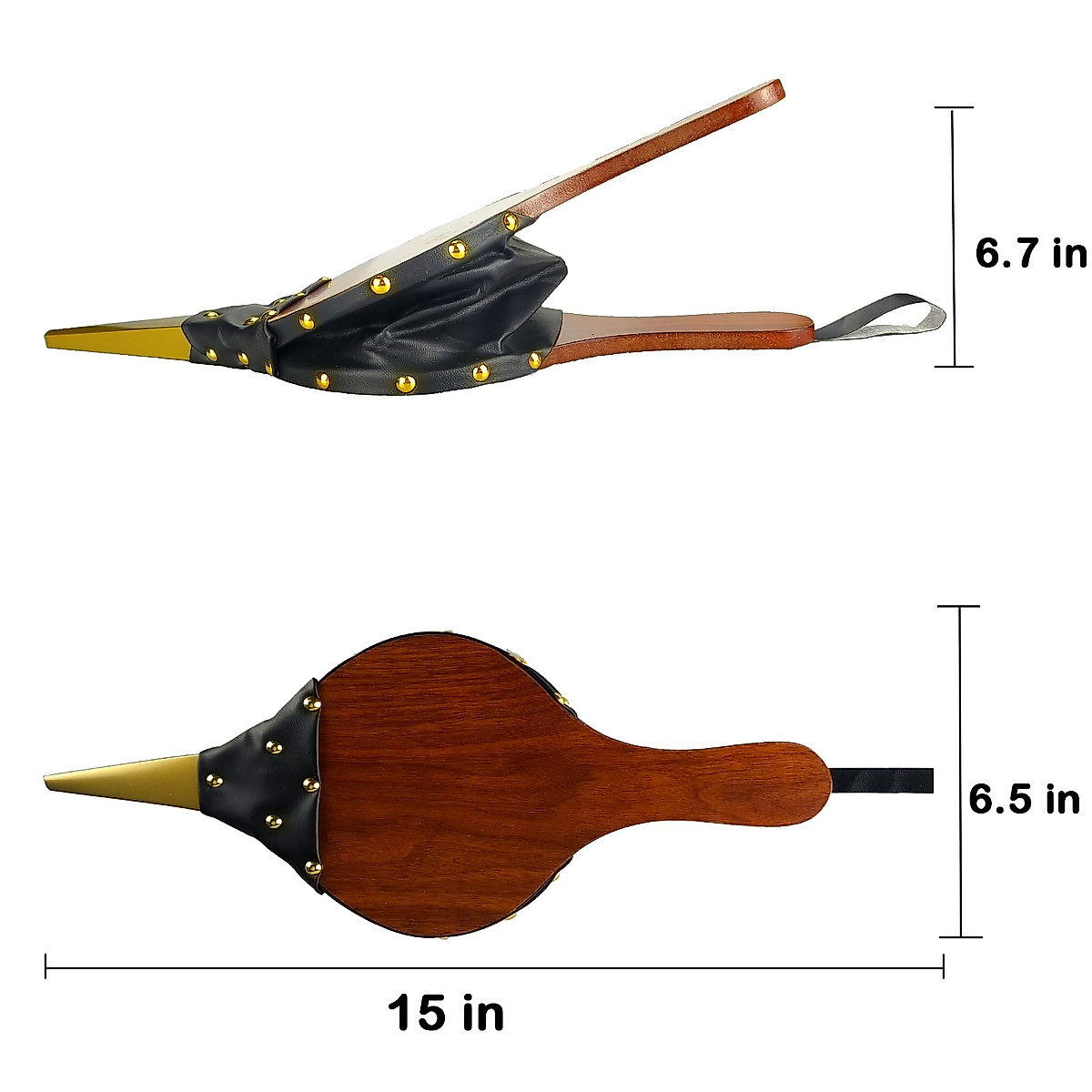 Jhzirui Bellows for Wood Stove Bellow Fireplace 15"*6.5" Fireplace Bellows Fire Bellows Fireplace Air Bellows Air Tubes for Wood Stove Camp Fire Grill BBQ Blower Coal Fan Fireplace Fanfireplace Tools