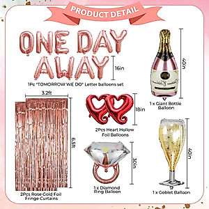 One Day Away Rehearsal Dinner Decorations Wedding Rehearsal Dinner Decorations One Day Away Balloons Banner The Night Before Wedding Rehearsal Decorations Bridal Shower Engagement Wedding Rehearsal