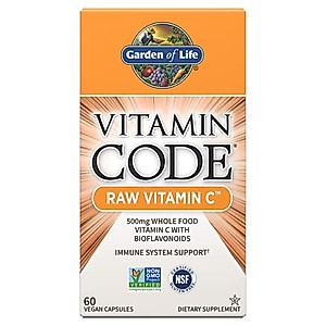 Garden of Life Vitamin Code Raw Vitamin C 60 Capsules