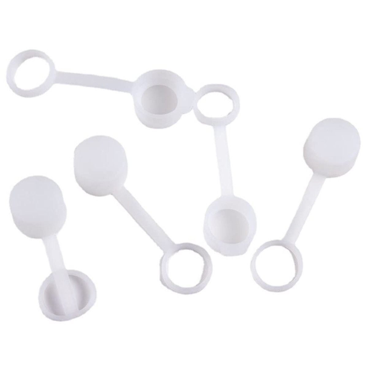 BLLNDX Mud Caps for Bottles 5PCS Black Silicone Cap Top for All Podium and Peak Fitness Bottles, Bike Bottle Cap Top