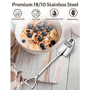 Funny Christmas Gifts for Men Stocking Stuffers, Mens Birthday Gifts for Him, Boyfriend, Husband, Unique Gifts for Dad, Grandpa, Gag Gifts Cereal Killer Spoon