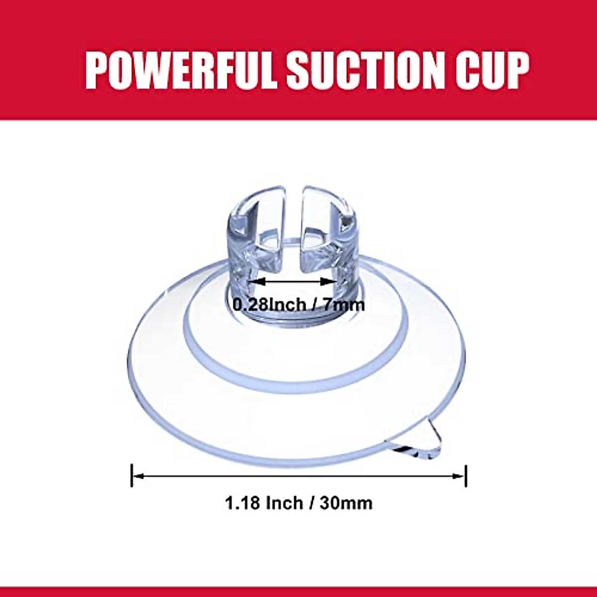 Miuezuth Mini Christmas Light Suction Cups [Set of 60] - Small Holiday Light String Hooks Holders, Clear Rope Light Caddy Window Glass Suction Cup Clips Hang Seasonal Xmas Decorations