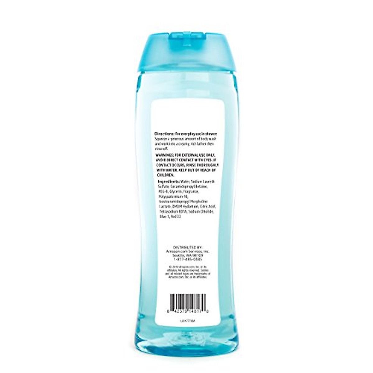 Amazon Brand - Solimo Body Wash, Cool Mist Scent, 21 fl oz (Pack of 4)