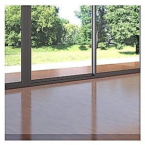 Clear PVC Desk Chair Mat Chair Mat for Hard Wood Floors Clear Rectangle PVC Floor Mat Protector with Lip,1.5mm Thick,80/100/120cm wide, Anti-Oxidation, Can be Cut,Clear Vinyl Plastic Floor Runner Prot