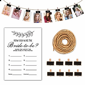 Bridal Shower Games, How Old was The Bride to Be Bridal Shower Games for Bridal Shower Bachelorette Party, Wedding Engagement Party, Set of 30 Game Cards (B03)