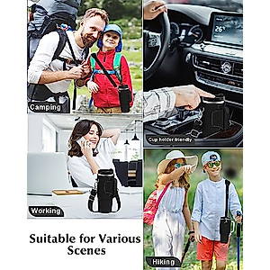 OriJoy Cup Holder Pouch Protector Sleeve Bag for Stanley Quencher H2.0 & Adventure 40 oz Tumbler with Handle, Neoprene Carrier with Strap