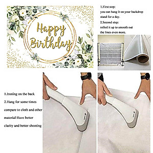 Greenery Eucalyptus Leaves Backdrop for Photography 8X6FT Green Bloom Eucalyptus Leaves Photo Background Kids Adults Baby Shower Happy Birthday Party Decor Banner