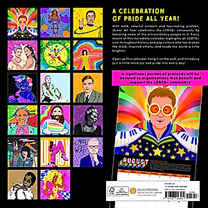 2023 Queer All Year Wall Calendar: Inspiring LGBTQ+ Icons to Celebrate Pride Every Day (17-Month Art Gift)