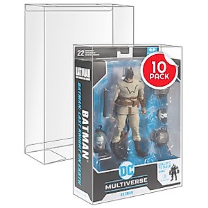 EVORETRO Action Figure Boxed Case Protector for McFarlane DC Multiverse BAF 7-in Figures - 10-Pack 0.40mm Thick Clear PET Plastic Display, Achive-Grade Storage. Keep Your Collection in Mint Condition