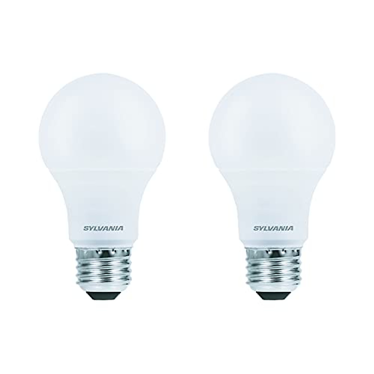 SYLVANIA LED Light Bulb, 60W Equivalent A19, Efficient 8.5W, Medium Base, Frosted Finish, 800 Lumens, Daylight - 2 Pack (79282)