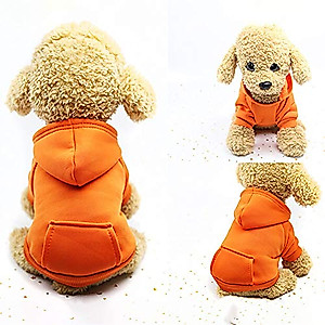 Small Puppy Sweater Male Clothing Pet Sweatshirts Dog with Pocket Hoodied Vest Lightweight Stretchy T-Shirts Soft Shirts Apparel Pet Clothes