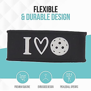 Palms-O-Aces Pickleball Grip Bands – Secures Grip Tape – One Size Fits All Paddle Handles – Silicone Pickleball Paddle Band-Double Sided Embossed Design Custom Pickleball Bands-Pickleball Paddle Bands