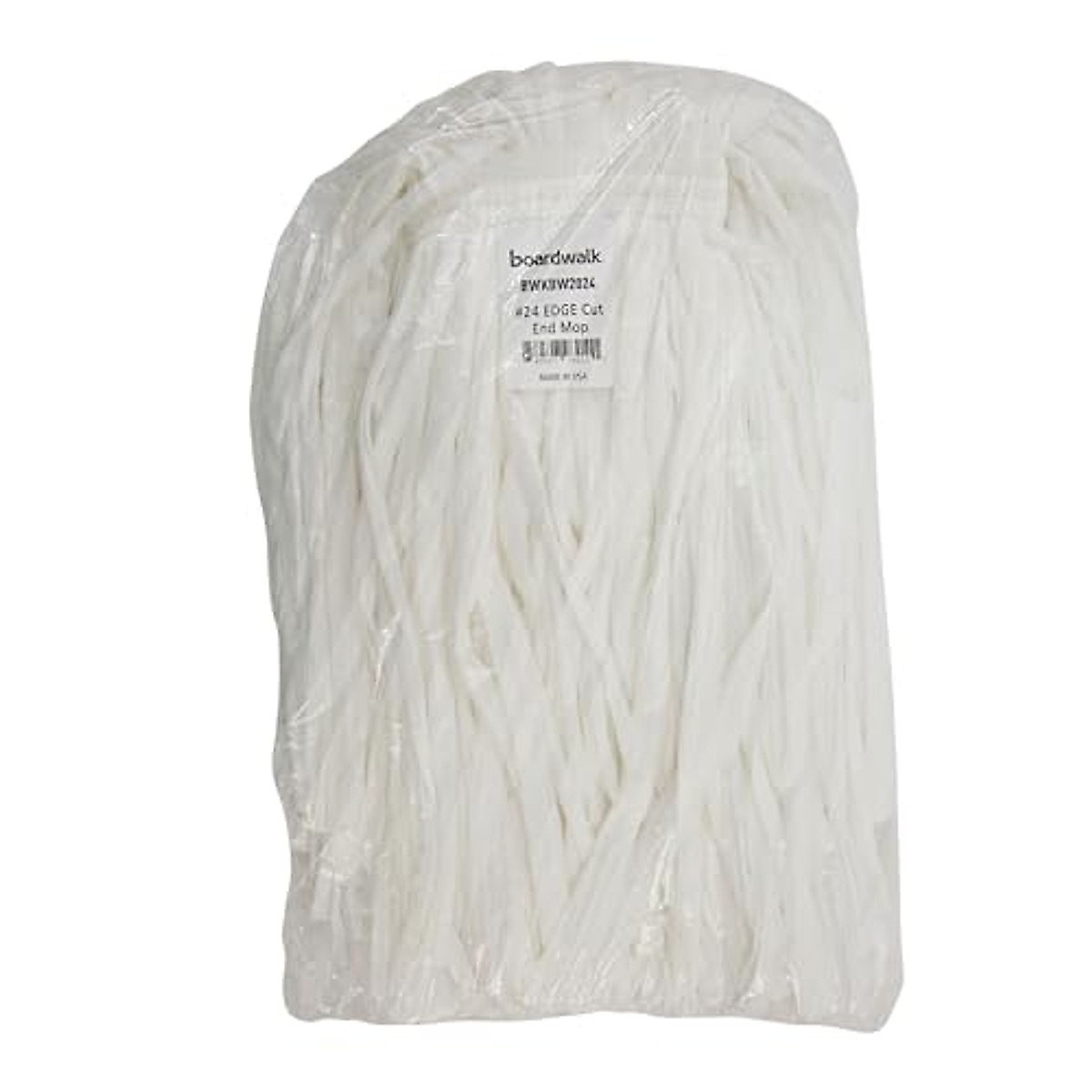 Boardwalk Cut-End Wet Mop Head, Rayon, No. 24, White, 12/Carton
