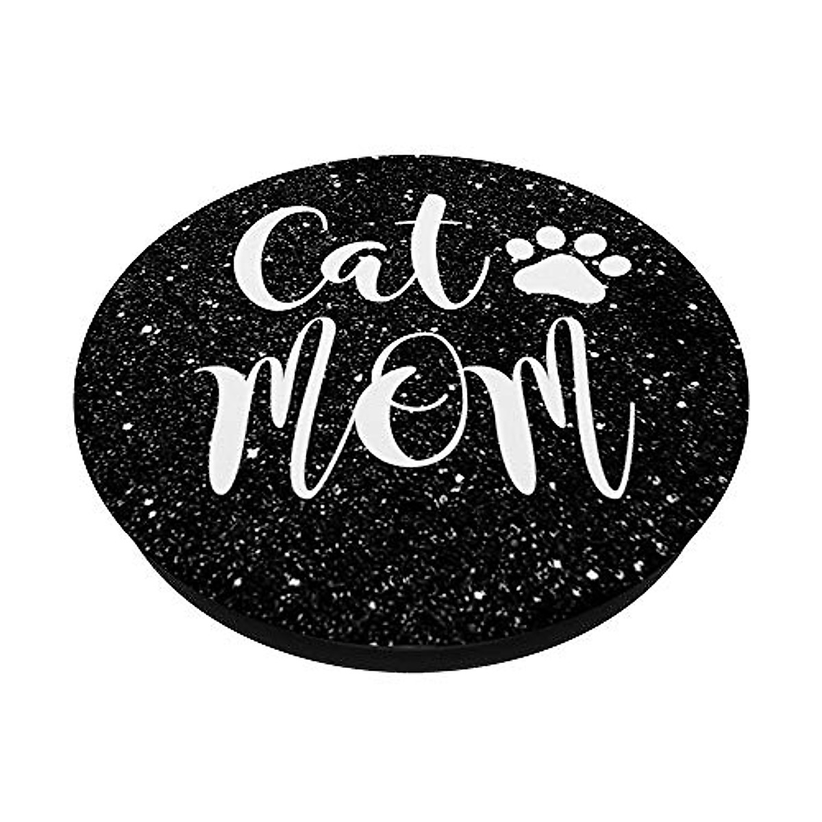 Black Cat Mom Kitten Paw Print Kitty Cat Lover Gift Zx PopSockets PopGrip: Swappable Grip for Phones & Tablets