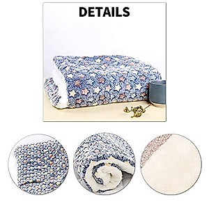 Amakunft 2 Pack of Square Plush Guinea Pig Pillow, Cozy Hamsters Sugar Glider Hedgehog Sleep Bed, Rabbit Cage Accessories Mat (Stars, Medium)