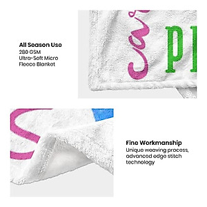 PNNUO Gymnastics Pink Bed Blanket Flannel Fleece Blanket Soft Lightweight Plush Throw Blankets for Women Men Kid Warm Cozy 60"x50" Microfiber Blankets for Couch Chair Sofa All Season