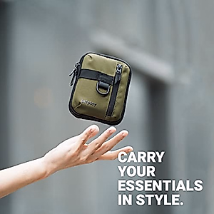 bitplay Essential Pouch, Army Green - Lightweight CORDURA Crossbody Bag/Travel Neck Pouch