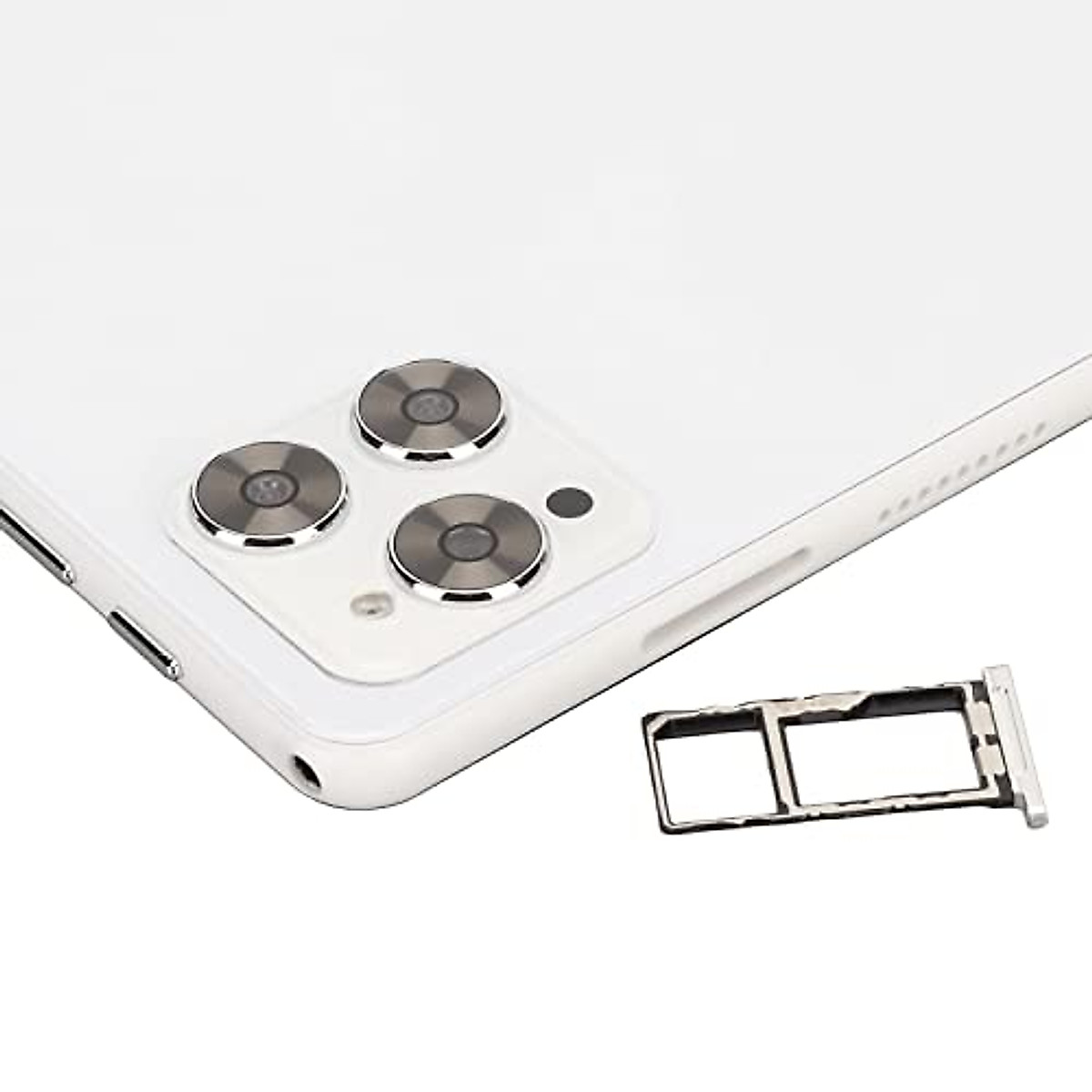 HD Tablet, 4G Calling Tablet Night Reading Mode 100-240V Octa Core Processor 5GWIFI 6GB 256GB for Study for Android 11 (White)