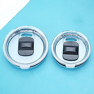 20/30 Oz Tumbler Lids - Fits For Yeti Rambler,Ozark Trail,Or Old Style Rtic Coffee Tumbler - Magnetic Slider Replacement Lid-Spill Proof Slider (30oz-2pcs)