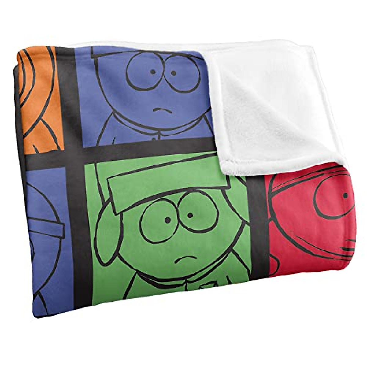 South Park Character Tiles Silky Touch Super Soft Throw Blanket 36" x 58", Multi