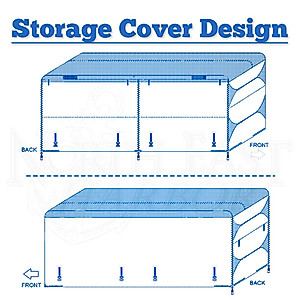 Waterproof Superior RV Motorhome Travel Trailer/Toy Hauler Cover Fits Length 14'-16' Feet Travel Trailer Camper Zippered Panels Allow Access to The Door, Engine, Side Storage Areas, and Ramp Door