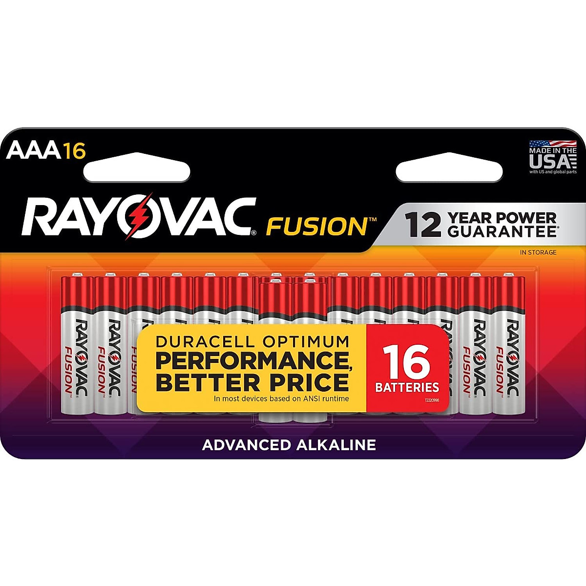 Rayovac Fusion AA Batteries and AAA Batteries, 16 Double A Batteries and 16 Triple A Batteries Combo Pack, 32 Count