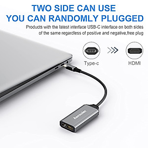 USB C to HDMI Adapter (4K@30Hz，1080P@60Hz),USB Type-C to HDMI Adapter [Thunderbolt 3 Compatible] Compatible with MacBook Pro,Samsung Galaxy S9/S8, Surface Book 2, Dell XPS 13/15, Pixelbook More