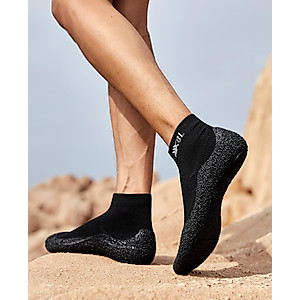 ALEADER Wide Minimalist Barefoot Shoes for Men Women Fitness Cross-Trainer Workout Shoes Wide Toe Box Gym Shoes Black Size 8